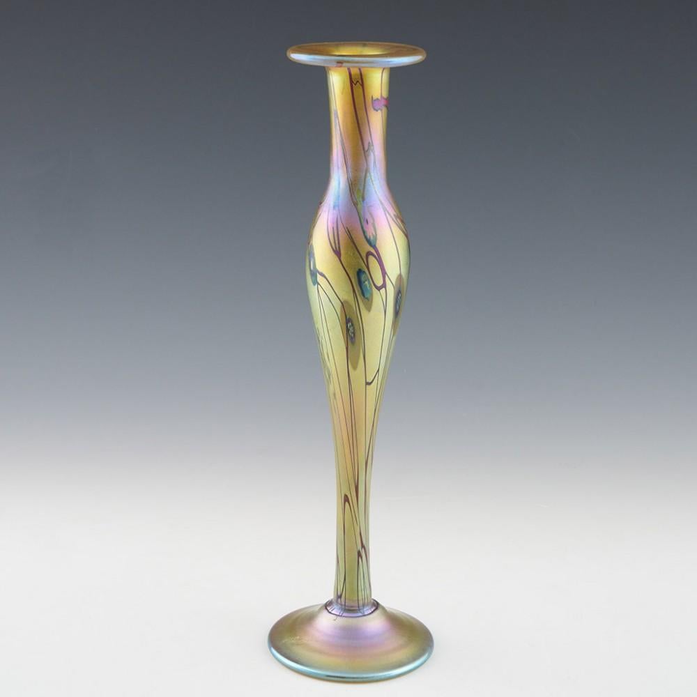 Signed Tiffany Favrile Glass Vase c1900 For Sale at 1stDibs
