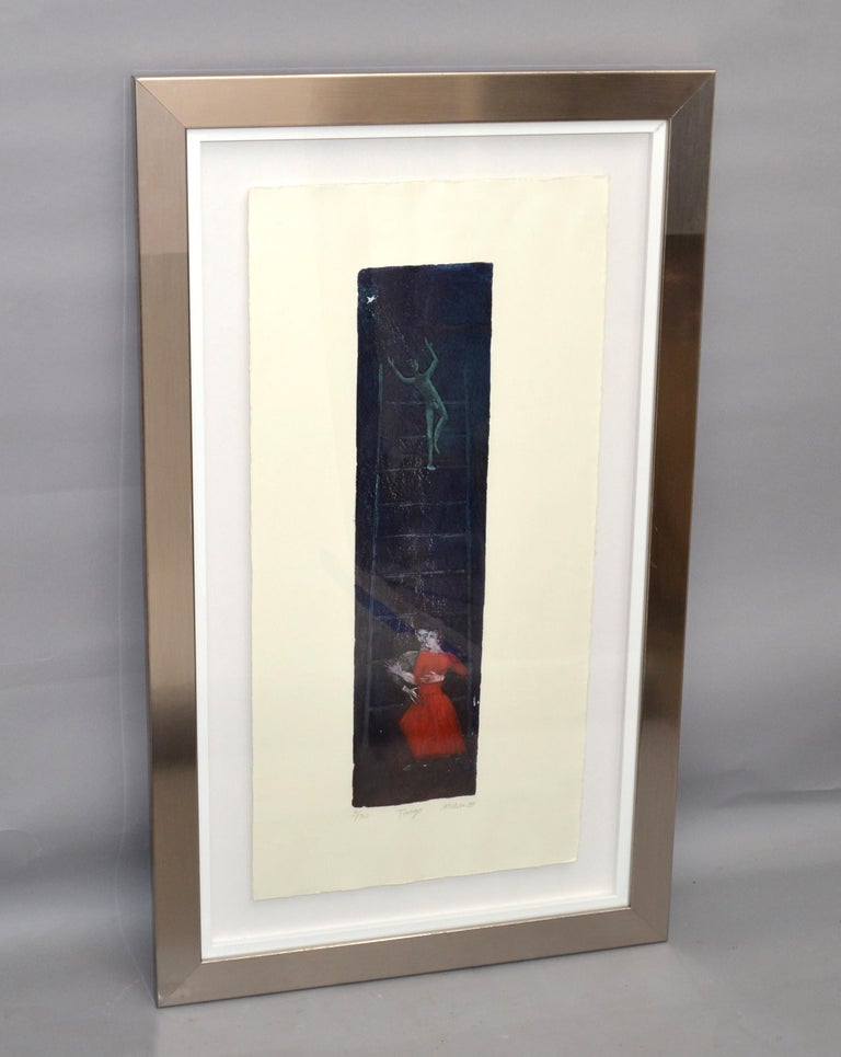 Signed Titled Tango Chrome Framed French Artist Signed Lithography ...
