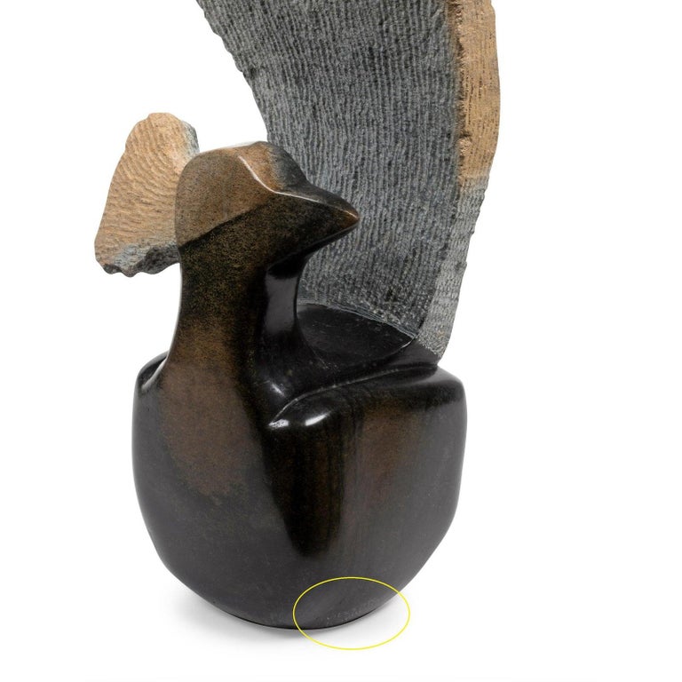 Signed Vickson Kaphambe African Springstone Sculpture of a Peacock ...