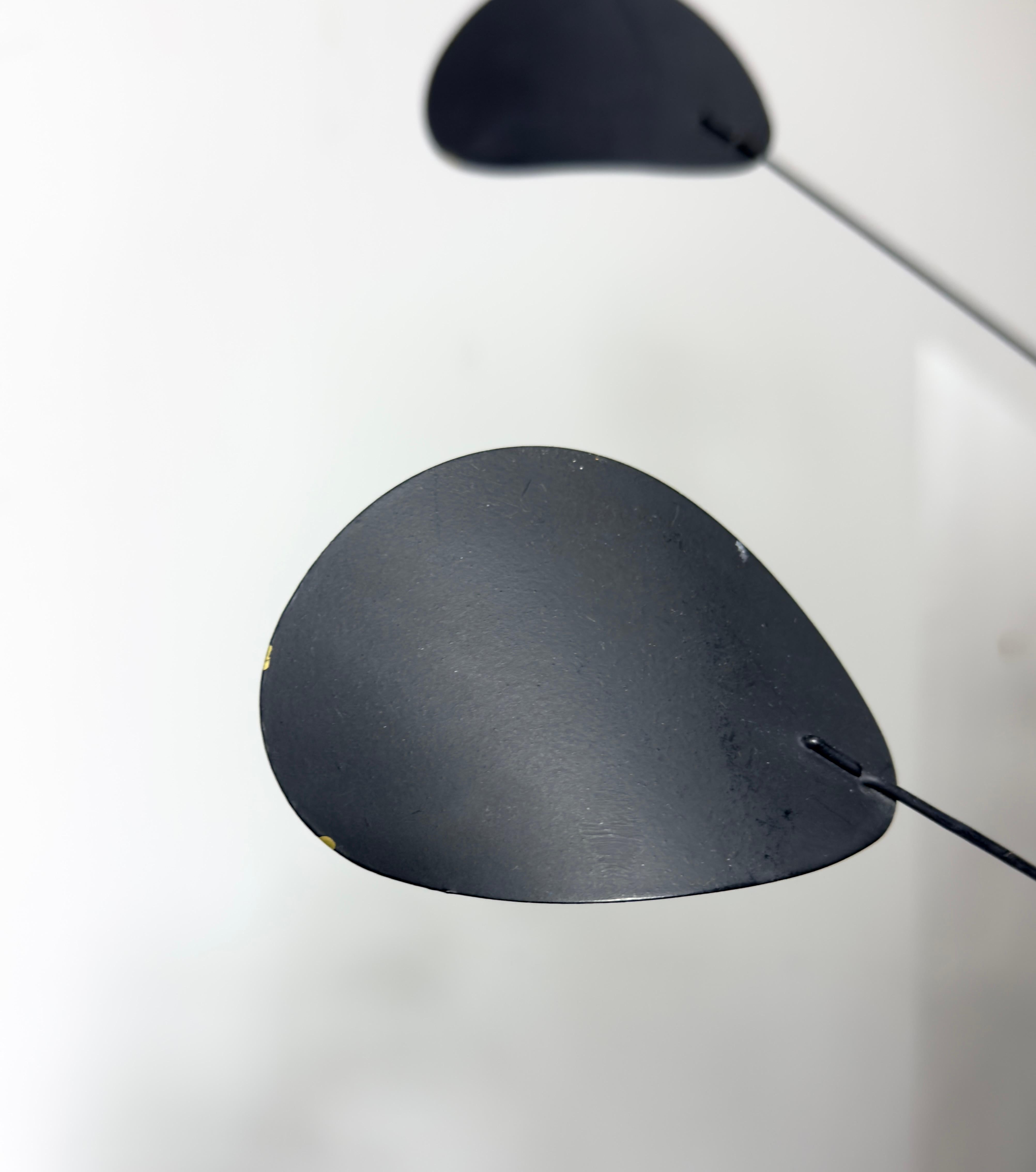 Signed Vintage Modernist Abstract Black Hanging Kinetic Mobile ...
