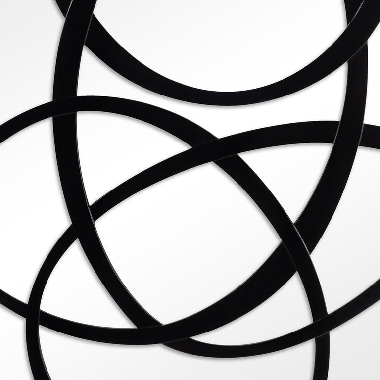 Signs Black Lacquered Mirror For Sale at 1stDibs