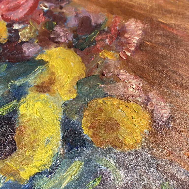 Sigurd Swane, Oil on Canvas, Arrangement with Flowers For Sale at 1stDibs