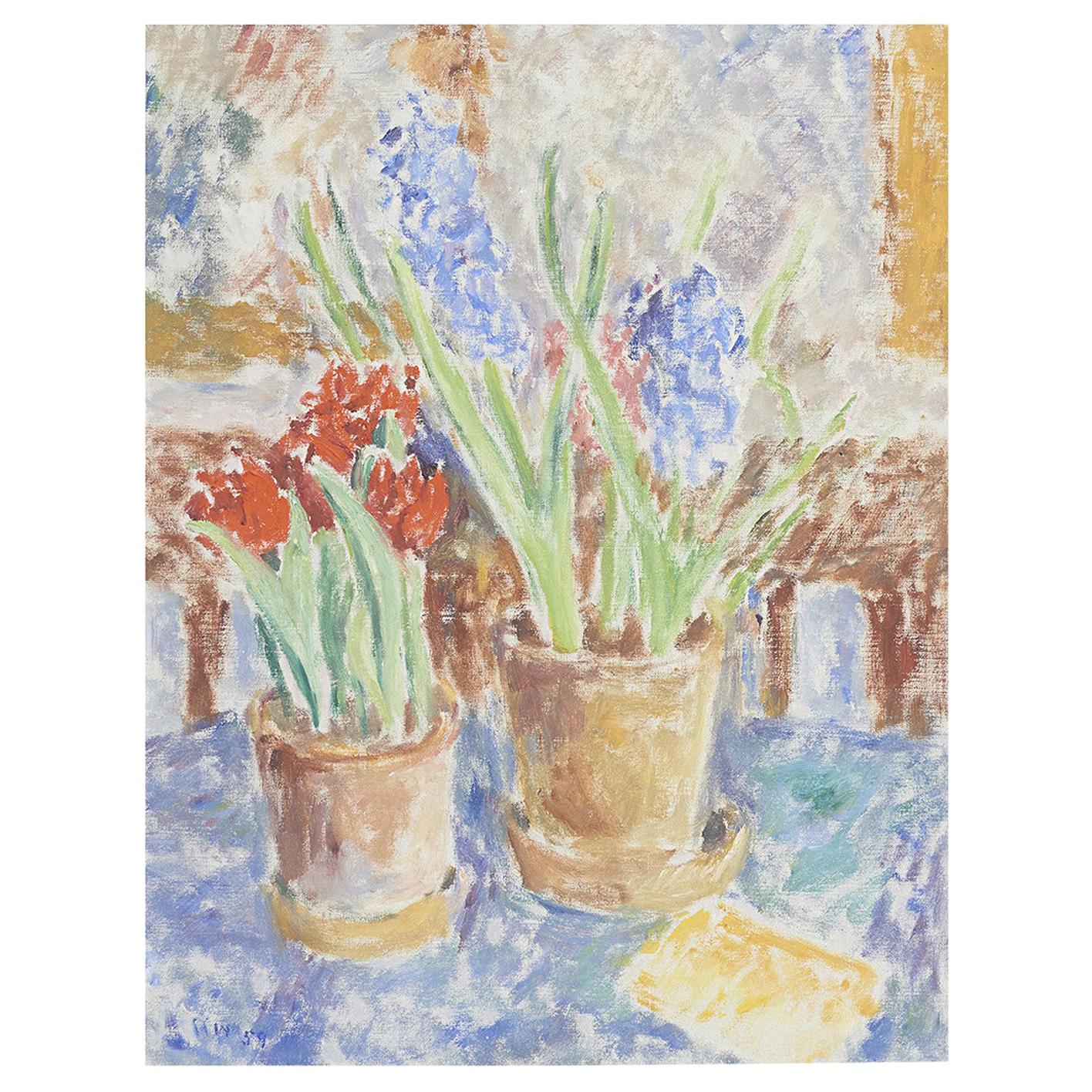 Sigurd Swane, Still Life with Flowers at 1stDibs