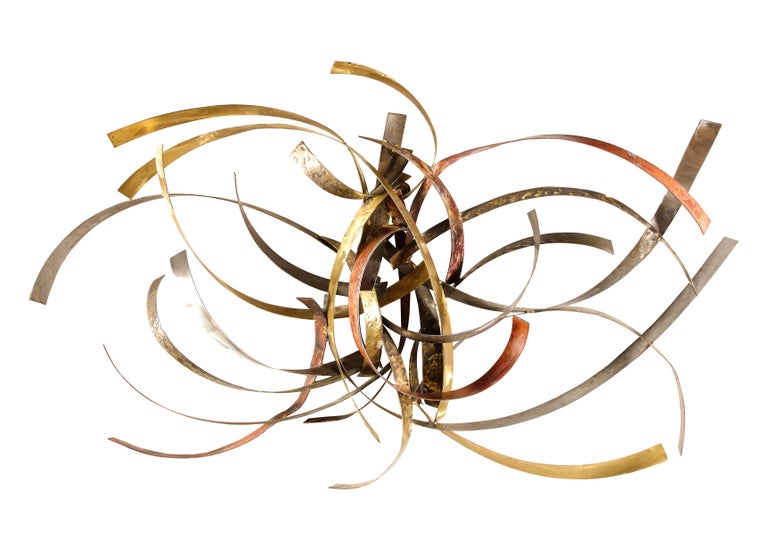 Silas Seandel - Brutalist Metal Wall Sculpture Entitled "Saturn Rings ...