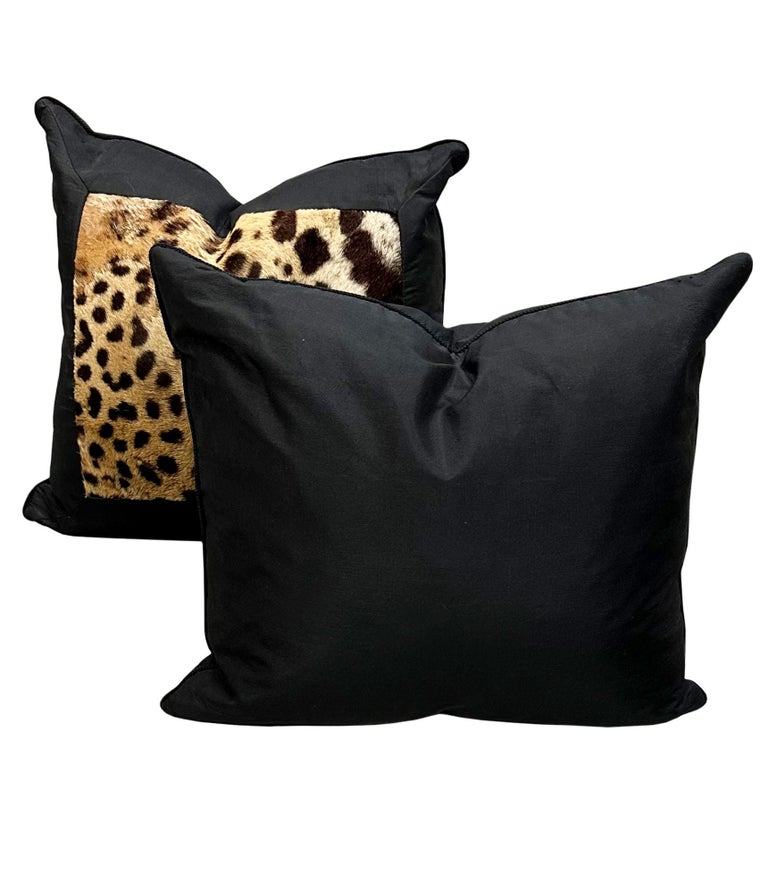 Silk and Leopard Pillows For Sale at 1stDibs