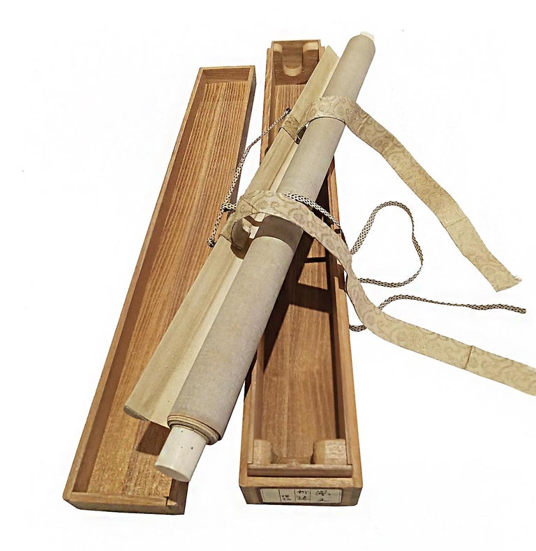 Silk Scroll Painting by Matsumura Keibun, 18th Century For Sale at 1stDibs