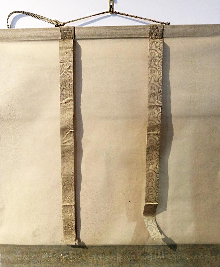 Silk Scroll Painting by Matsumura Keibun, 18th Century For Sale at 1stDibs