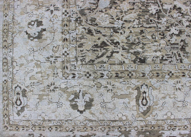 Silk and Wool Classic Design Rug in Contemporary Colors and Modern Feel ...