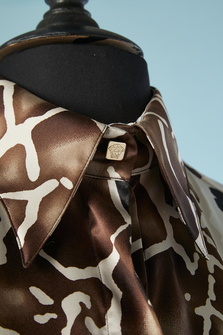 Silk animal printed shirt Versace For Sale at 1stDibs