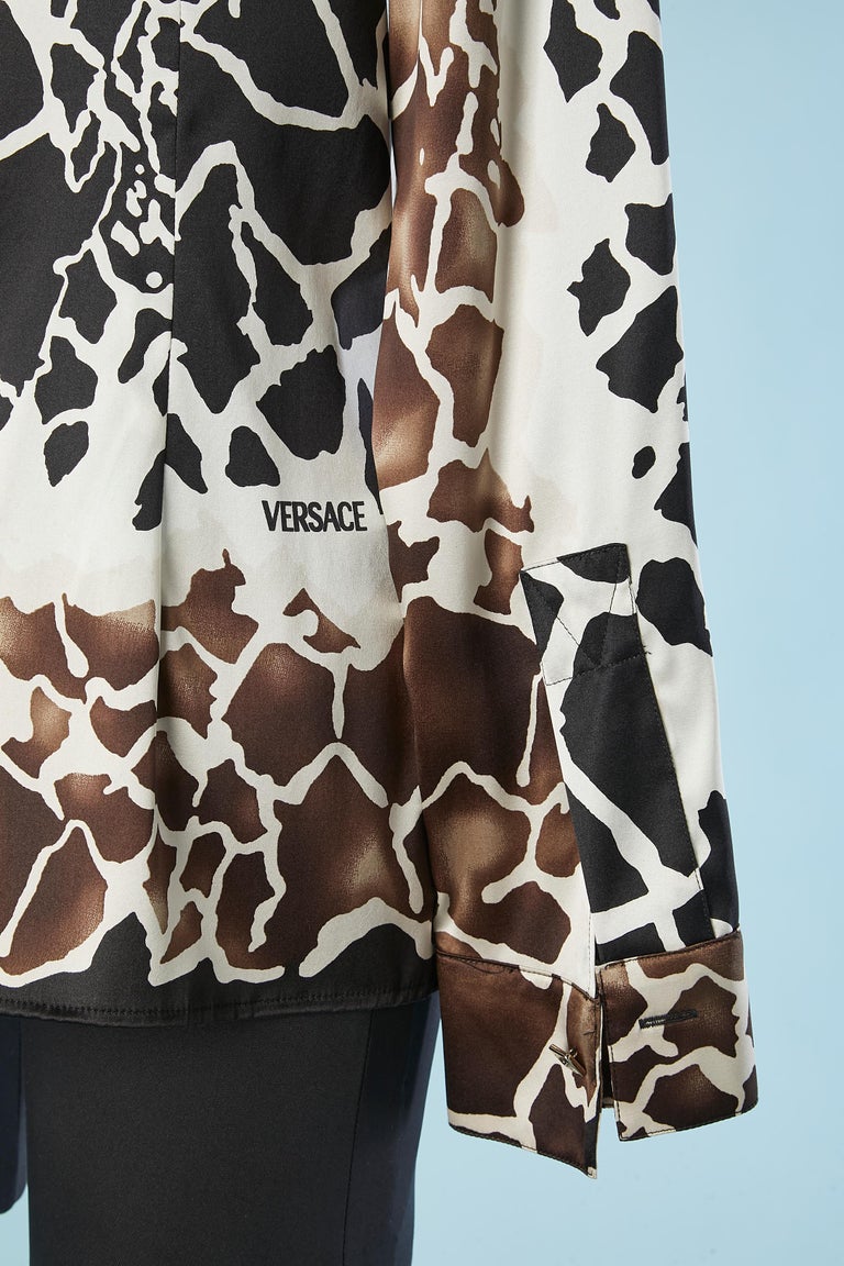 Silk animal printed shirt Versace For Sale at 1stDibs