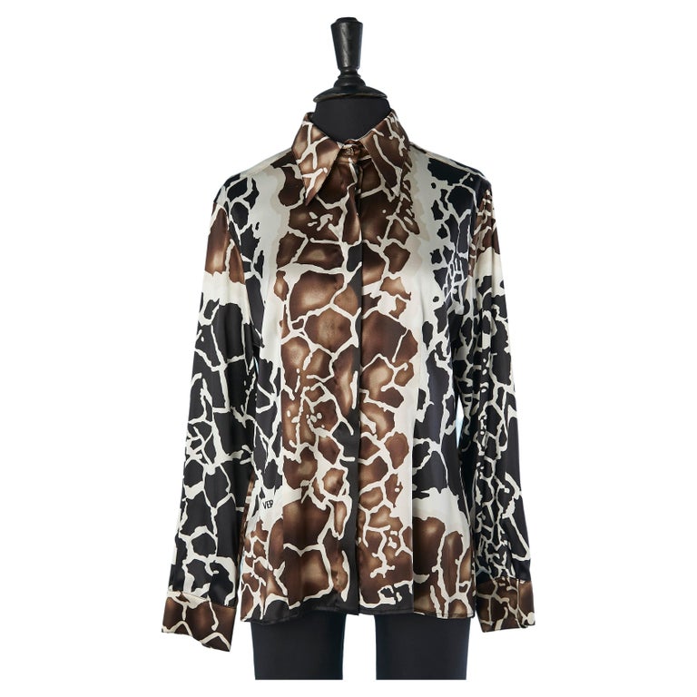 Silk animal printed shirt Versace For Sale at 1stDibs