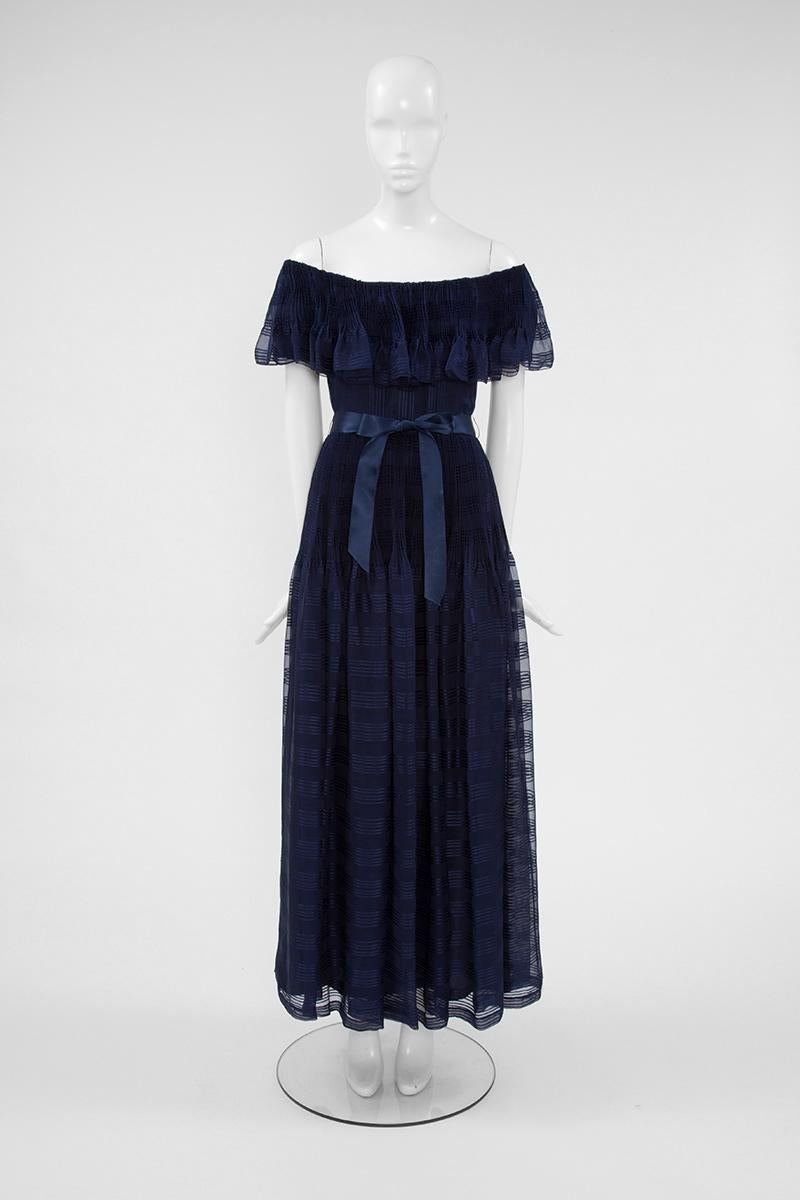 Silk Chiffon Smock Evening Dress at 1stDibs