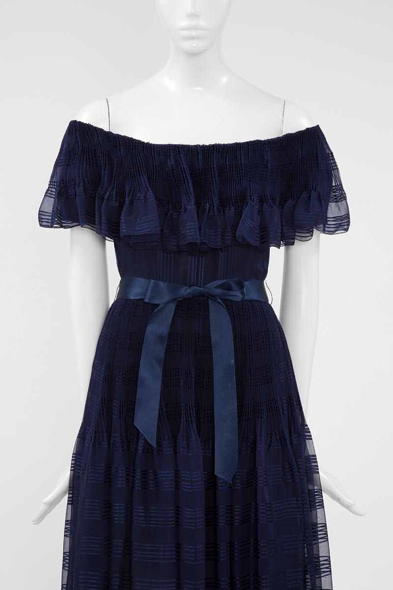 Silk Chiffon Smock Evening Dress at 1stDibs