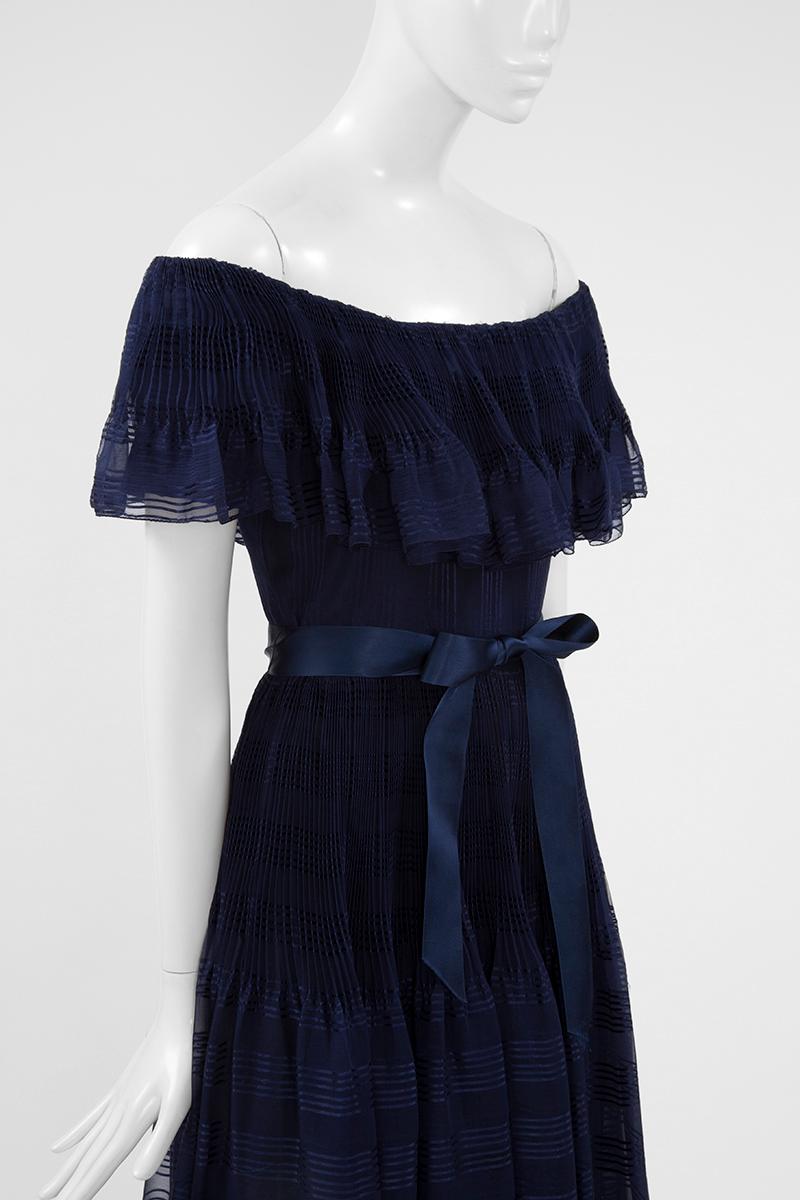 Silk Chiffon Smock Evening Dress at 1stDibs