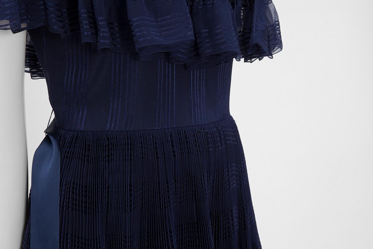 Silk Chiffon Smock Evening Dress at 1stDibs