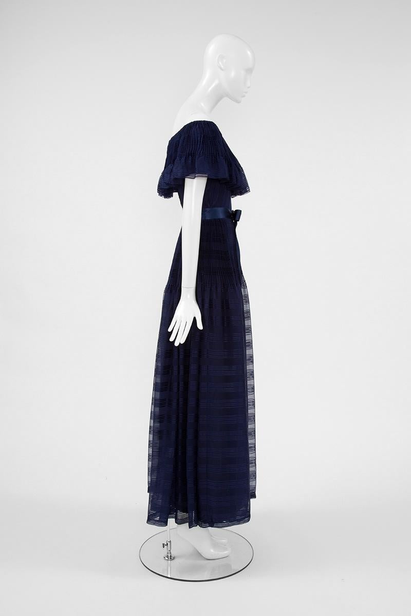 Silk Chiffon Smock Evening Dress at 1stDibs