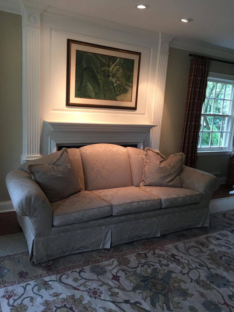 Traditional Silk Damask Sofa Summer Hill Ltd, Hamilton For Sale at ...