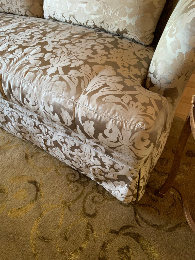 Silk Damask Upholstered Sofa, Ferguson Copeland Two of Two at 1stDibs ...