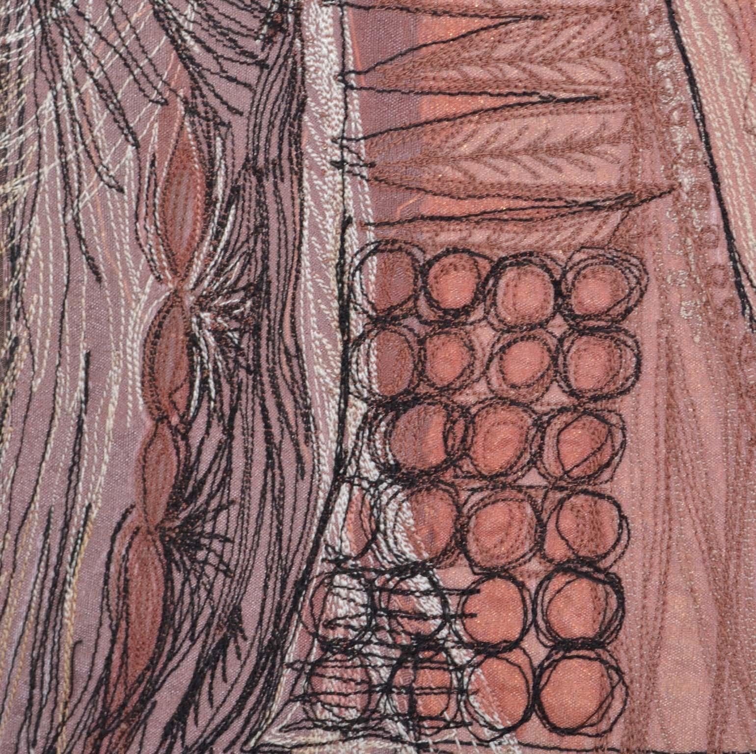 Silk Embroidered Painting Kings and Queens, Susan Riley 1962 in Wood ...