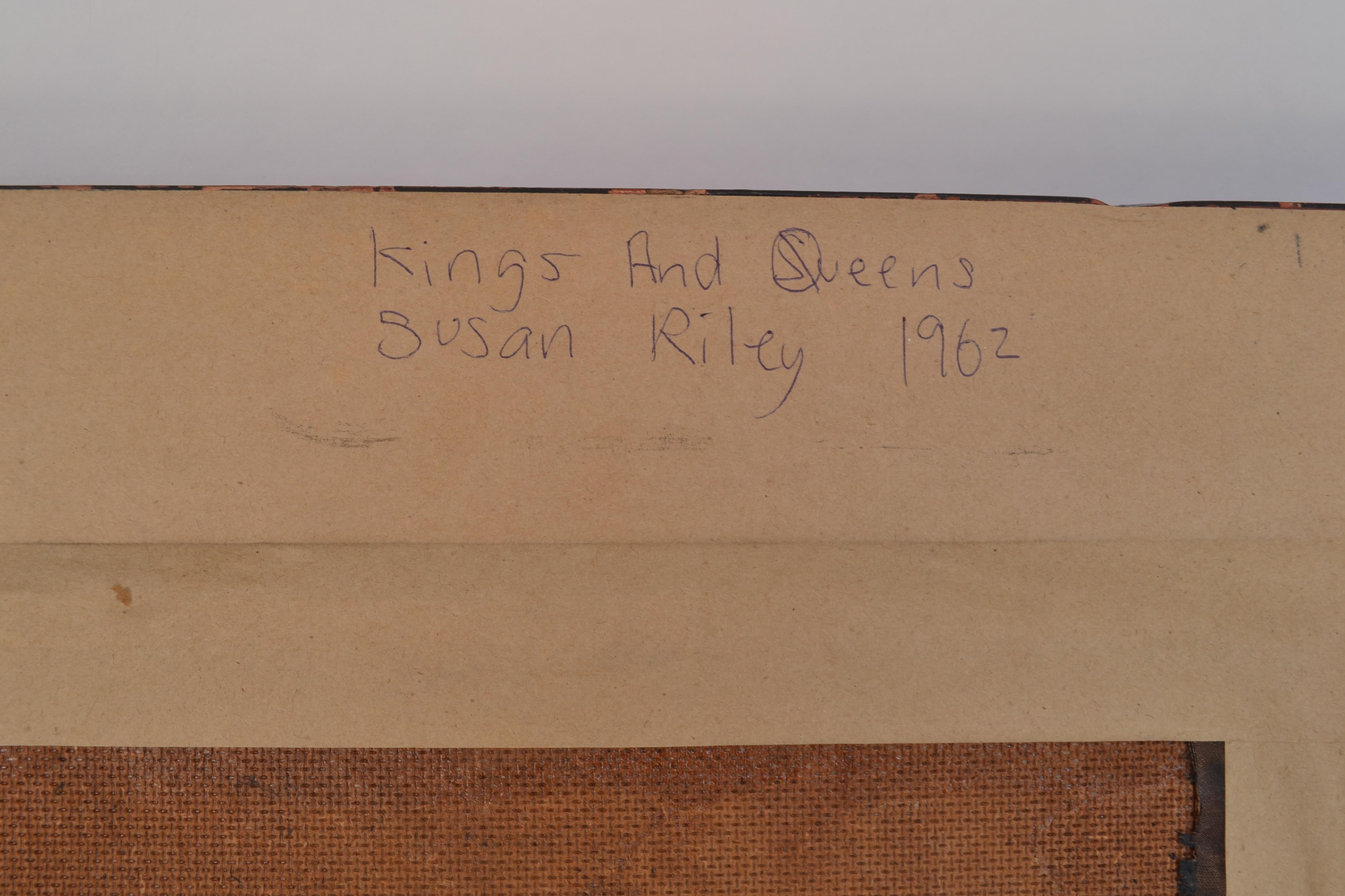 Silk Embroidered Painting Kings and Queens, Susan Riley 1962 in Wood ...