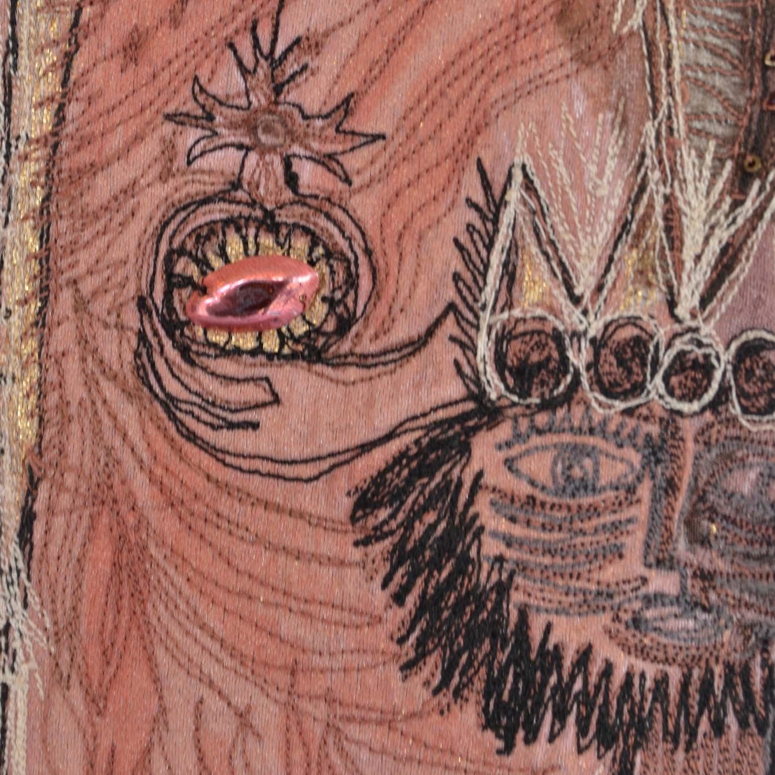 Silk Embroidered Painting Kings and Queens, Susan Riley 1962 in Wood ...