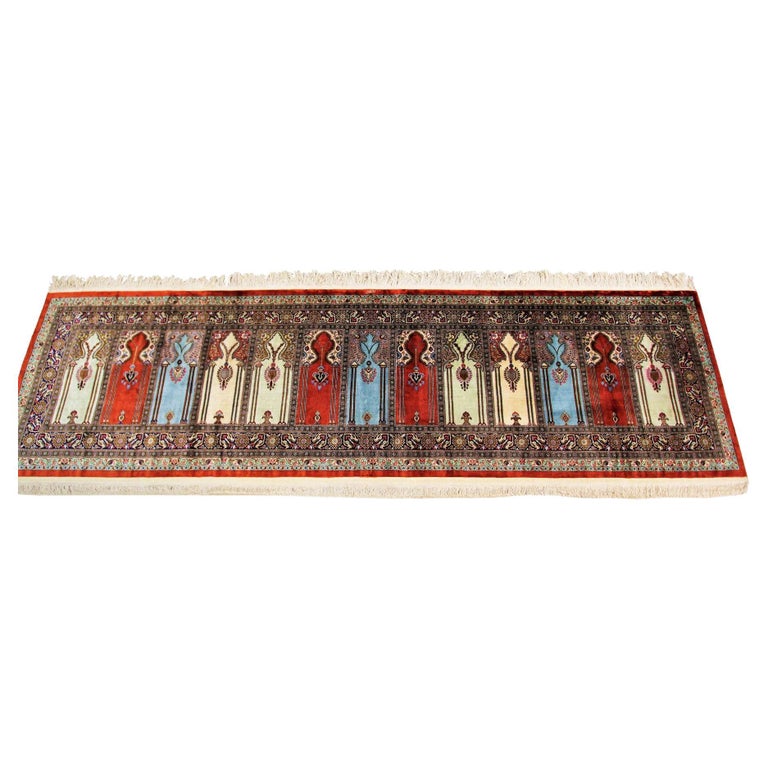 Silk Ghom Persian Rug Silk Persian Ghom Rug Prayer Rug Runner ...