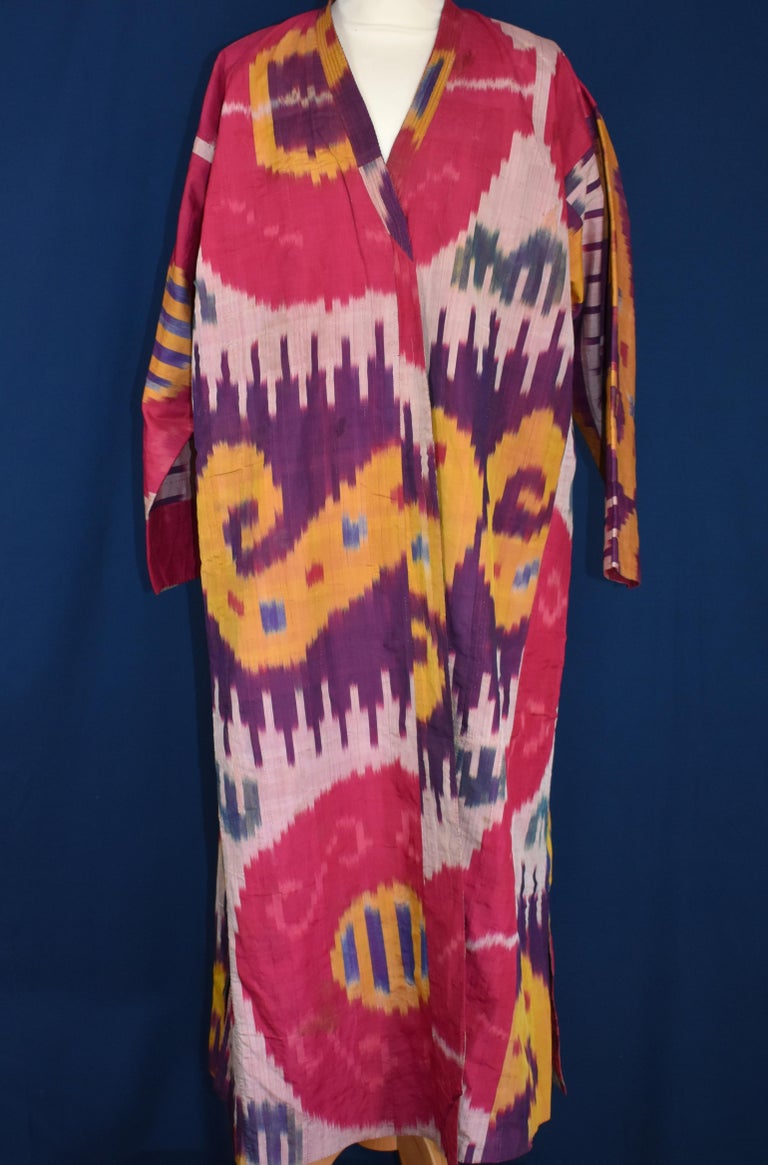 Silk Ikat Chapan, Robe For Sale at 1stDibs