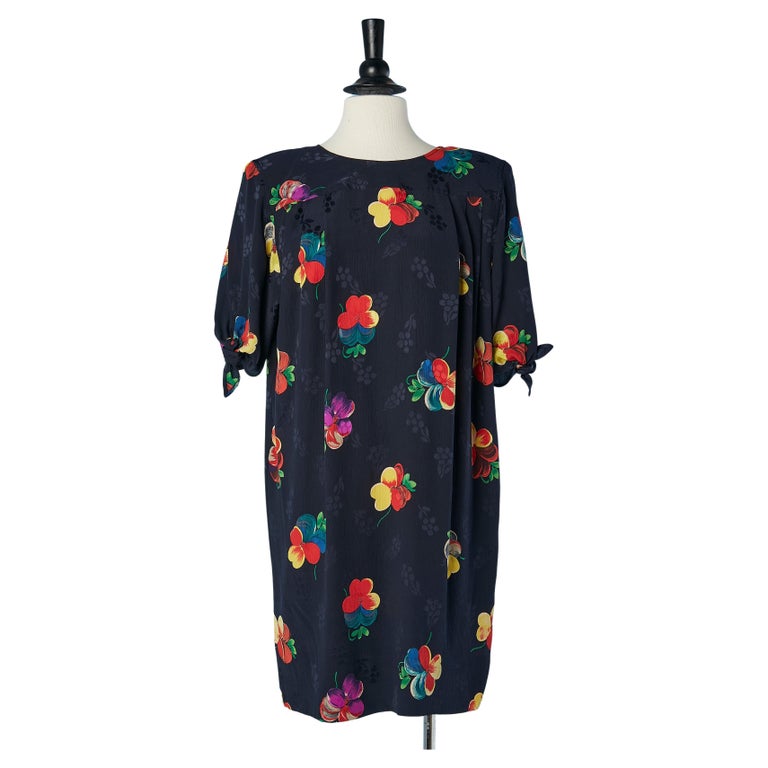 Silk jacquard printed dress Ungaro Ter For Sale at 1stDibs