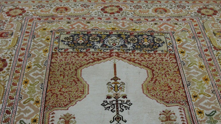 Silk Kayseri Prayer Rug For Sale at 1stDibs