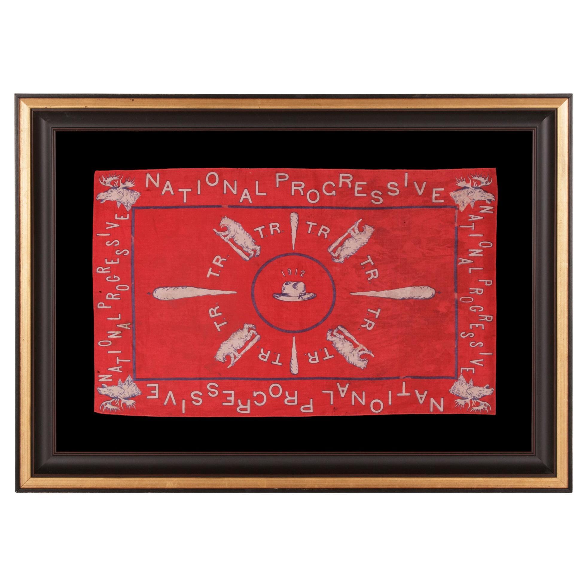 Silk Kerchief Made for the 1912 Campaign of Teddy Roosevelt, with Bears ...