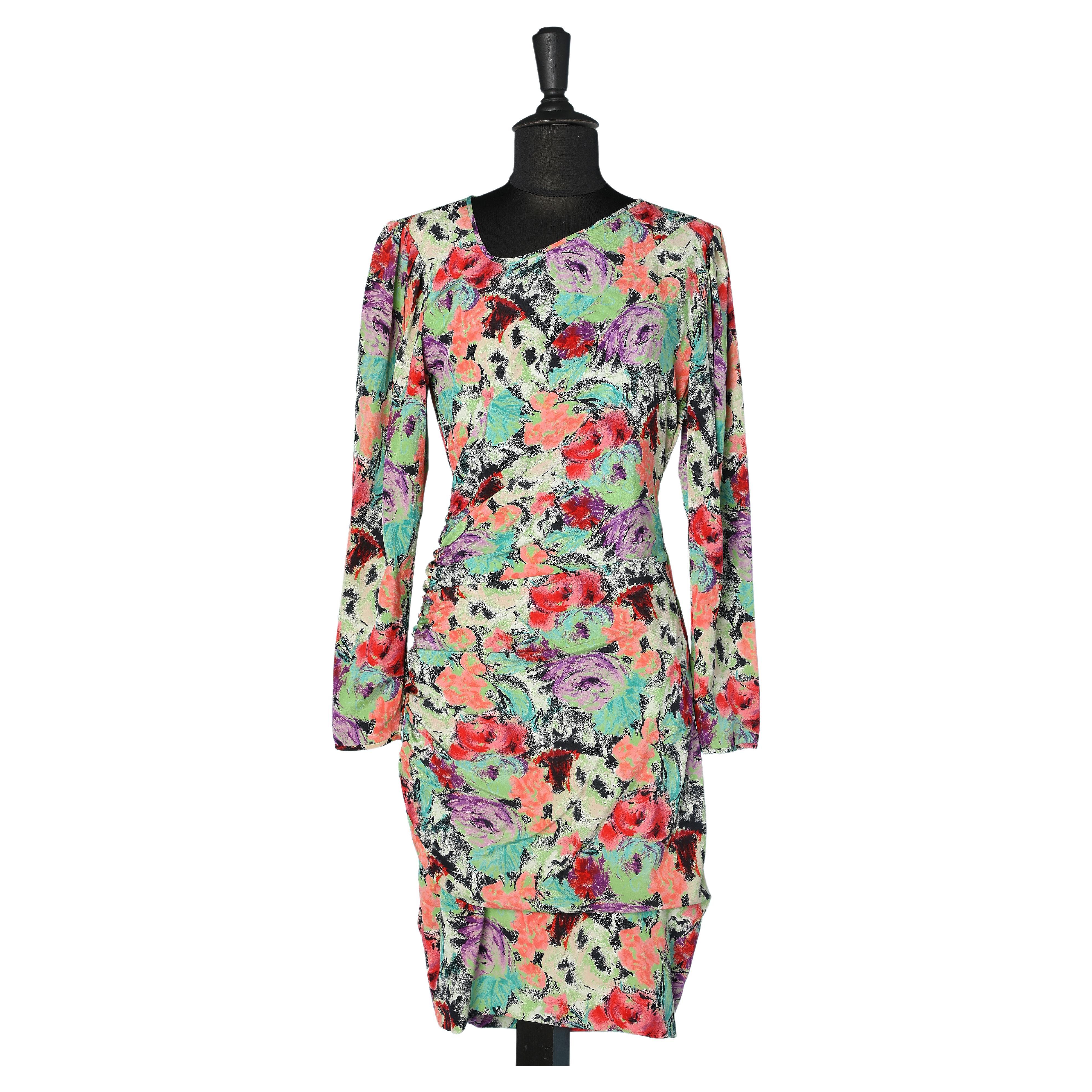 Silk jacquard printed dress Ungaro Ter For Sale at 1stDibs