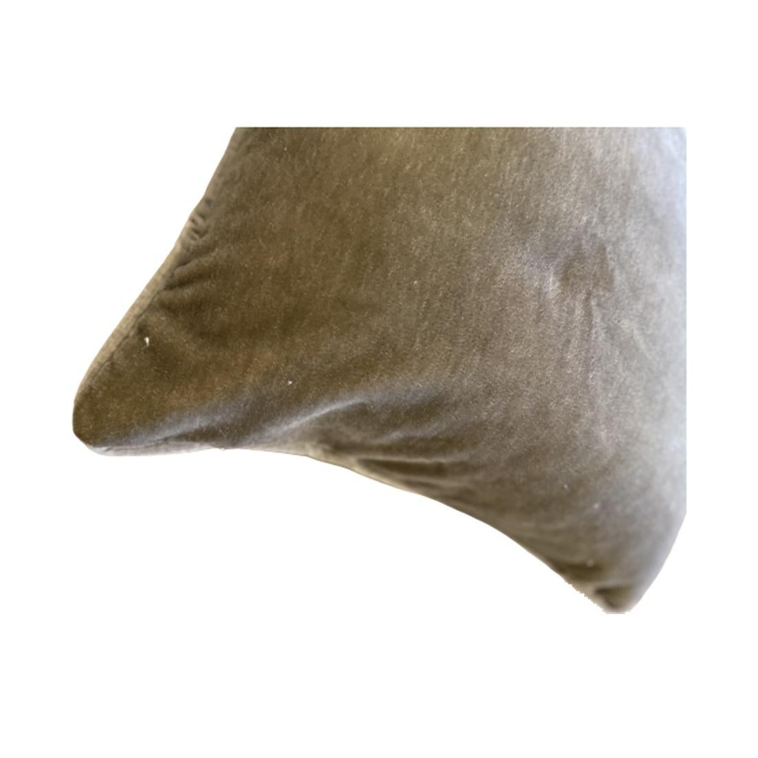 Silk Putty and Gold Design on Putty Mohair with Welt For Sale at 1stDibs