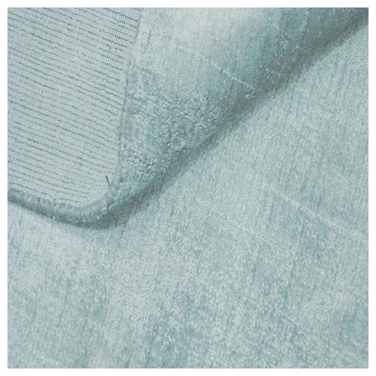 Silk Rug, Smooth Collection, "Green Grey Vintage". For Sale at 1stDibs