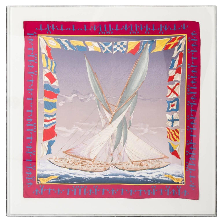 Silk Sailboat Scarf by Hermes at 1stDibs
