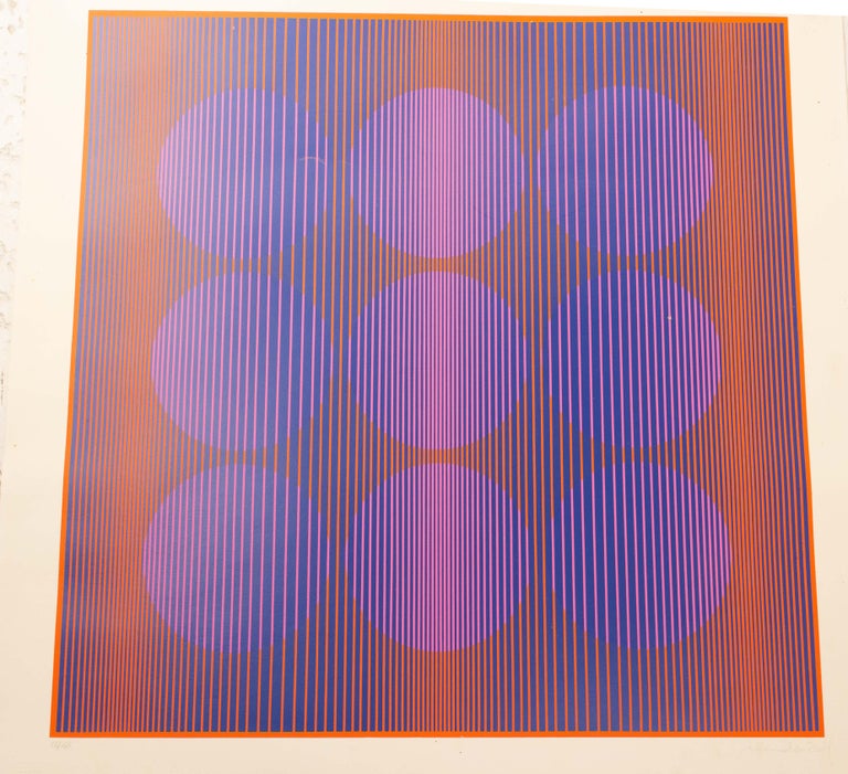 Silkscreen "Withdrawing Blues" by Julian Stanczak, Signed Numbered, US ...