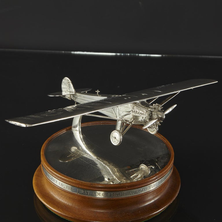 Silver Airplane Model of the Spirit of St Louis For Sale at 1stDibs
