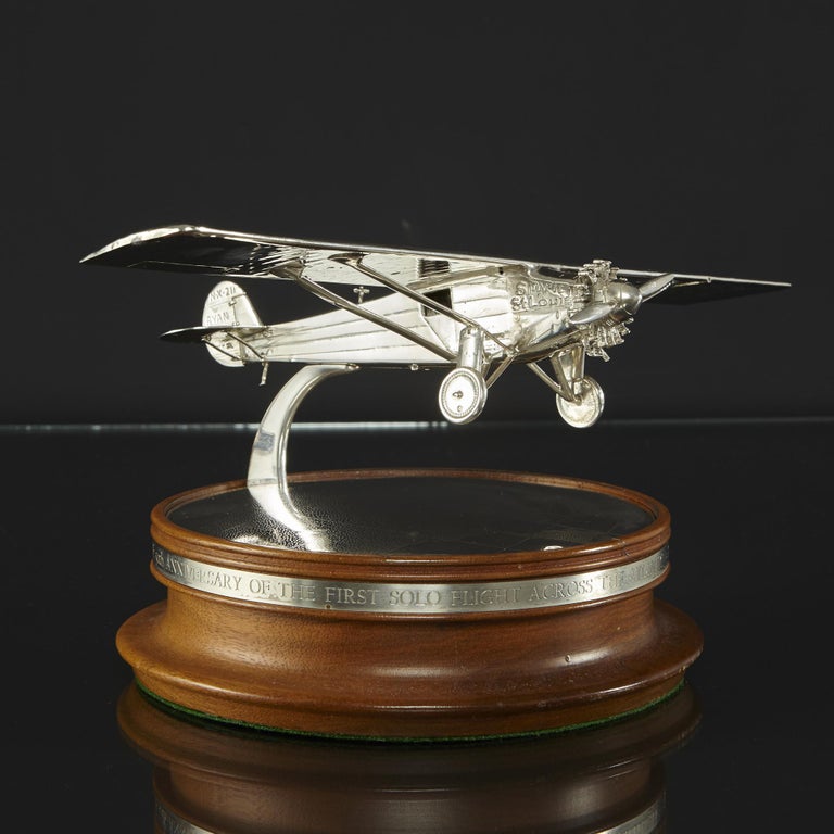 Silver Airplane Model of the Spirit of St Louis For Sale at 1stDibs