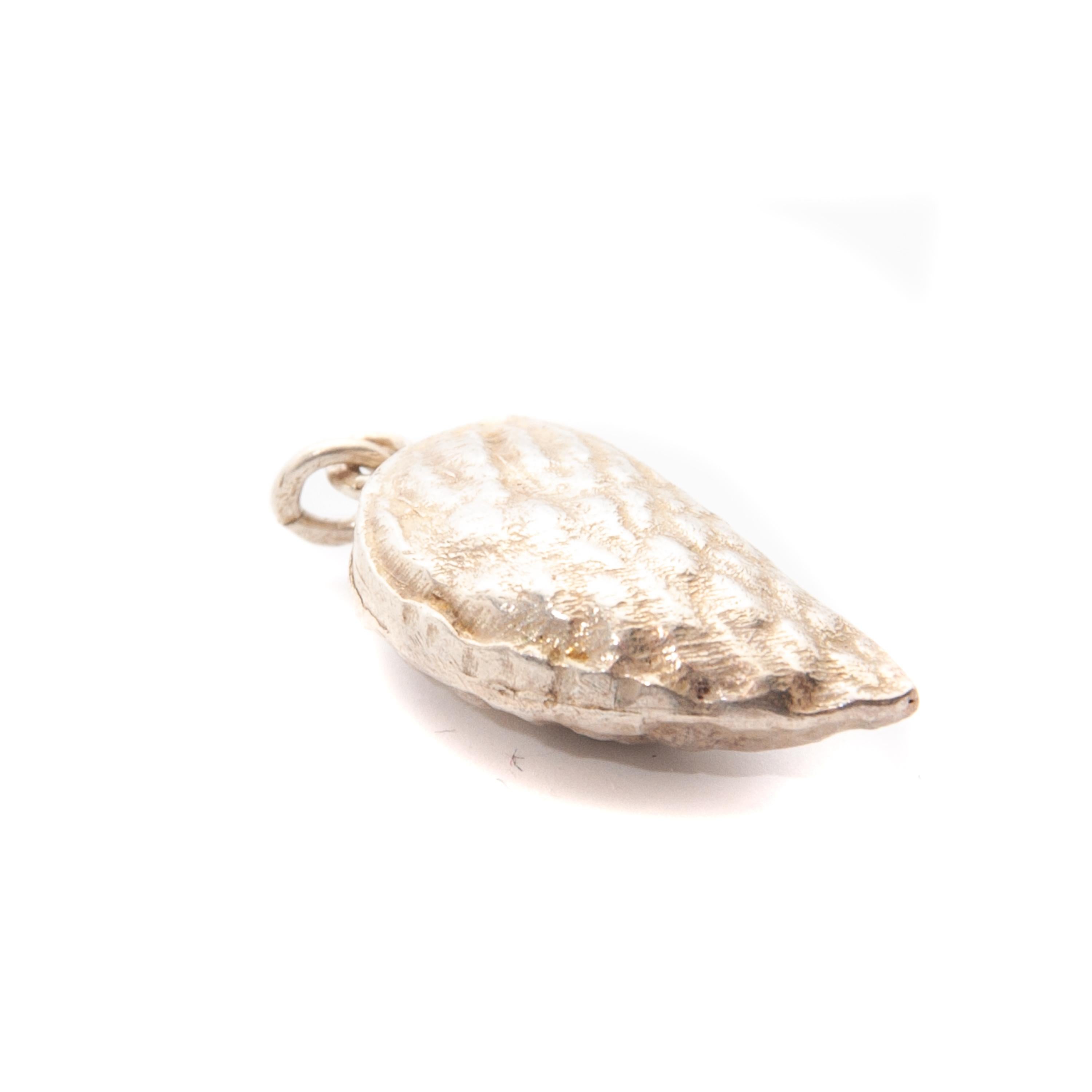 Vintage Almond Nut Silver Charm Pendant For Sale at 1stDibs | almond ...