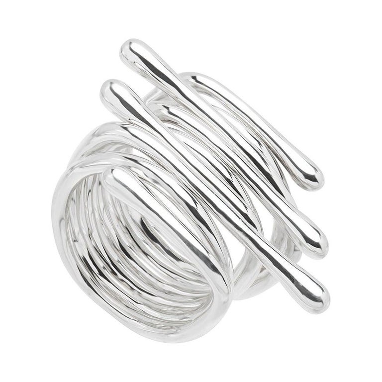 Silver Alu Ring, size: 75 For Sale at 1stDibs