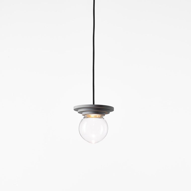 Silver and Clear Stratos Mini Ball Pendant Light by Dechem Studio For ...