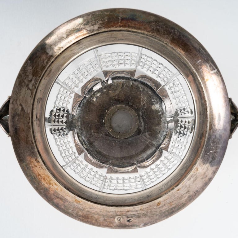 Silver and Glass Jam Dish, 19th Century For Sale at 1stDibs