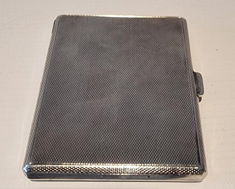 Silver and Guilloche Enamel Cigarette or Card Case For Sale at 1stDibs