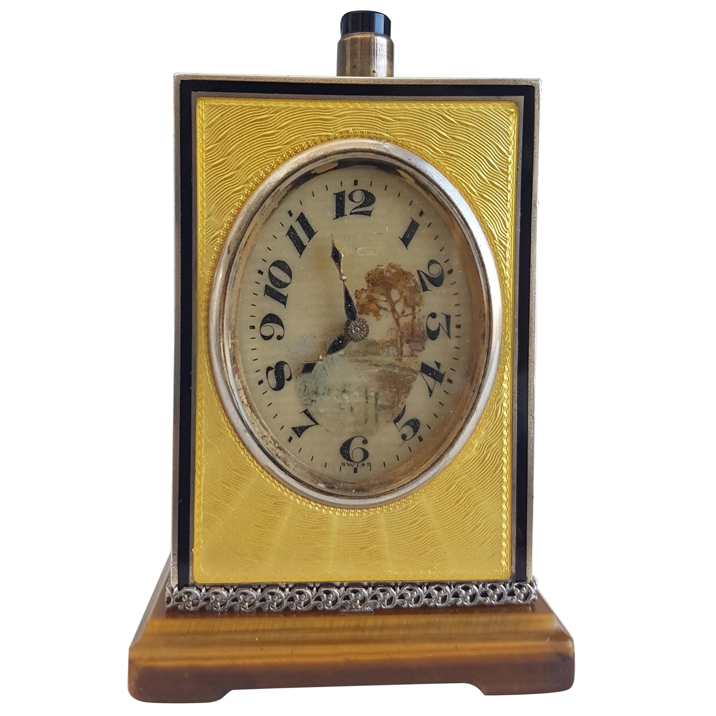 Silver and Imperial Yellow Guilloche Enamel Quarter Repeater by D ...