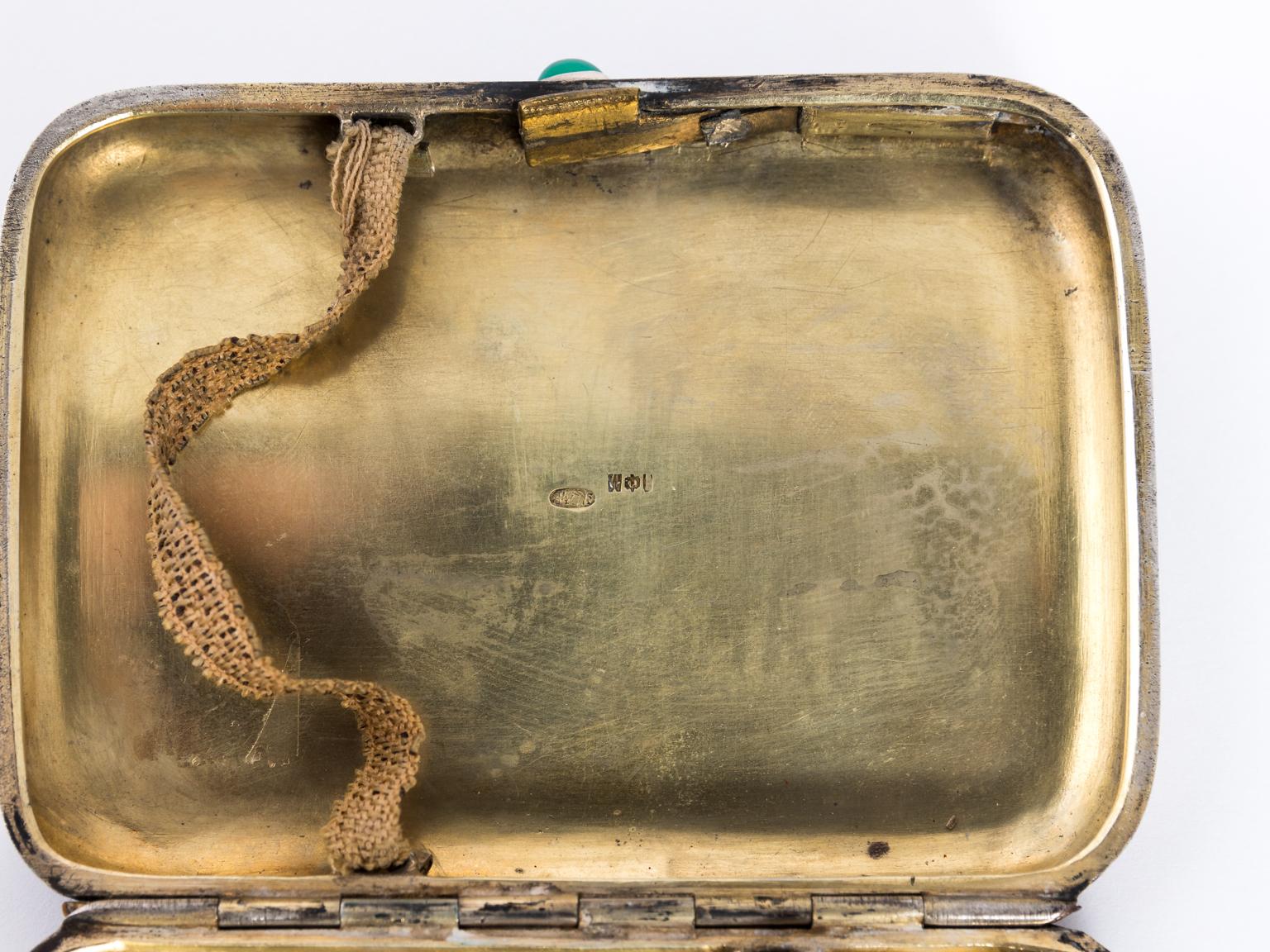 Silver and Niello Russian Cigarette Case at 1stDibs