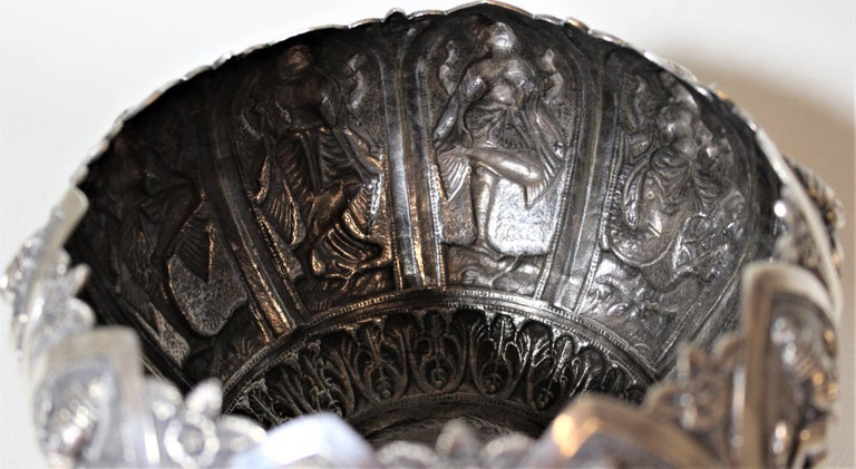 Silver Anglo-Indian Bowl with Figures For Sale at 1stDibs