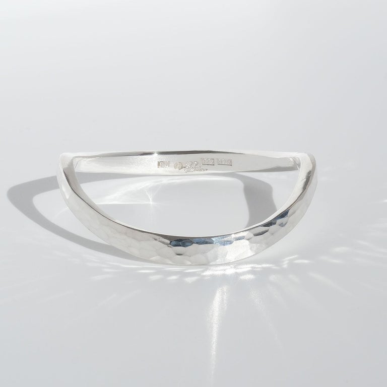 Silver Bangle by Swedish Mastersmith Rey Urban, Made Year 1986 For Sale ...