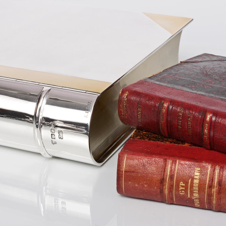 Silver Book-Shaped Cigar Box For Sale at 1stDibs