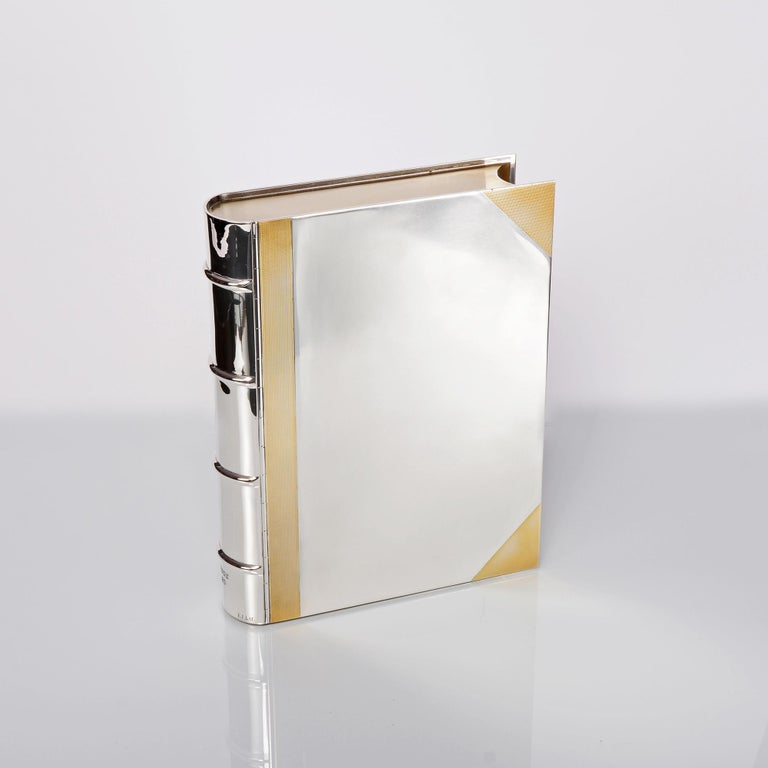 Silver Book-Shaped Cigar Box For Sale at 1stDibs