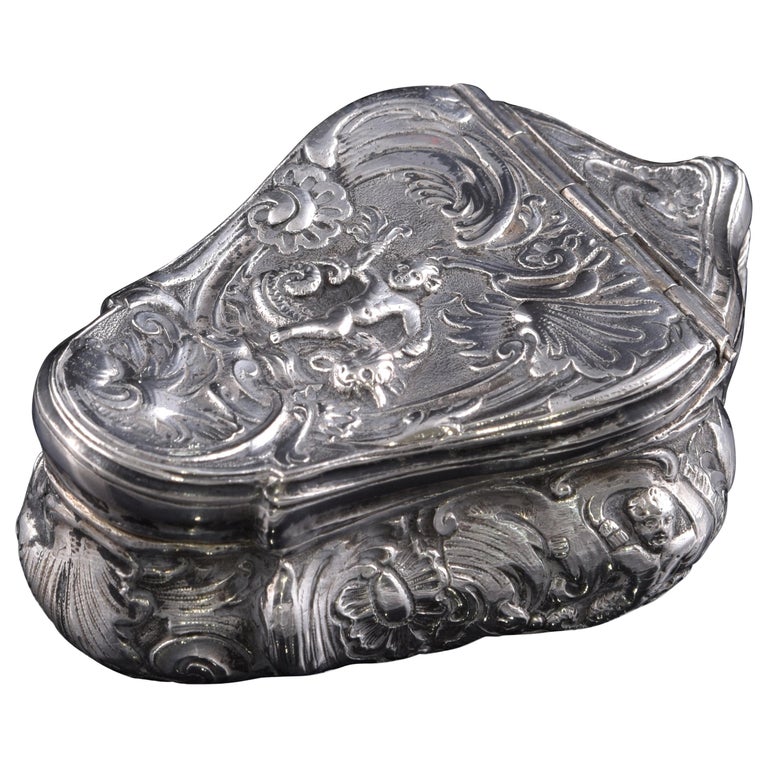 Silver Box, Germany, 19th Century with Hallmarks at 1stDibs