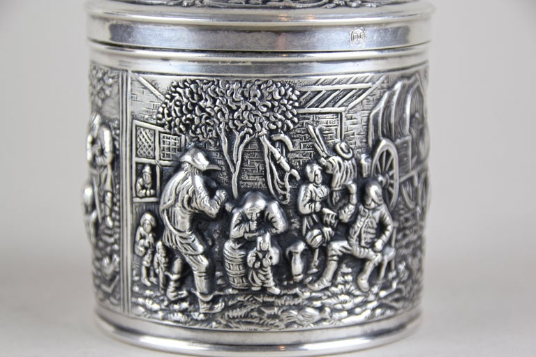 Silver Box with Lid Embossed, Germany, circa 1915 at 1stDibs